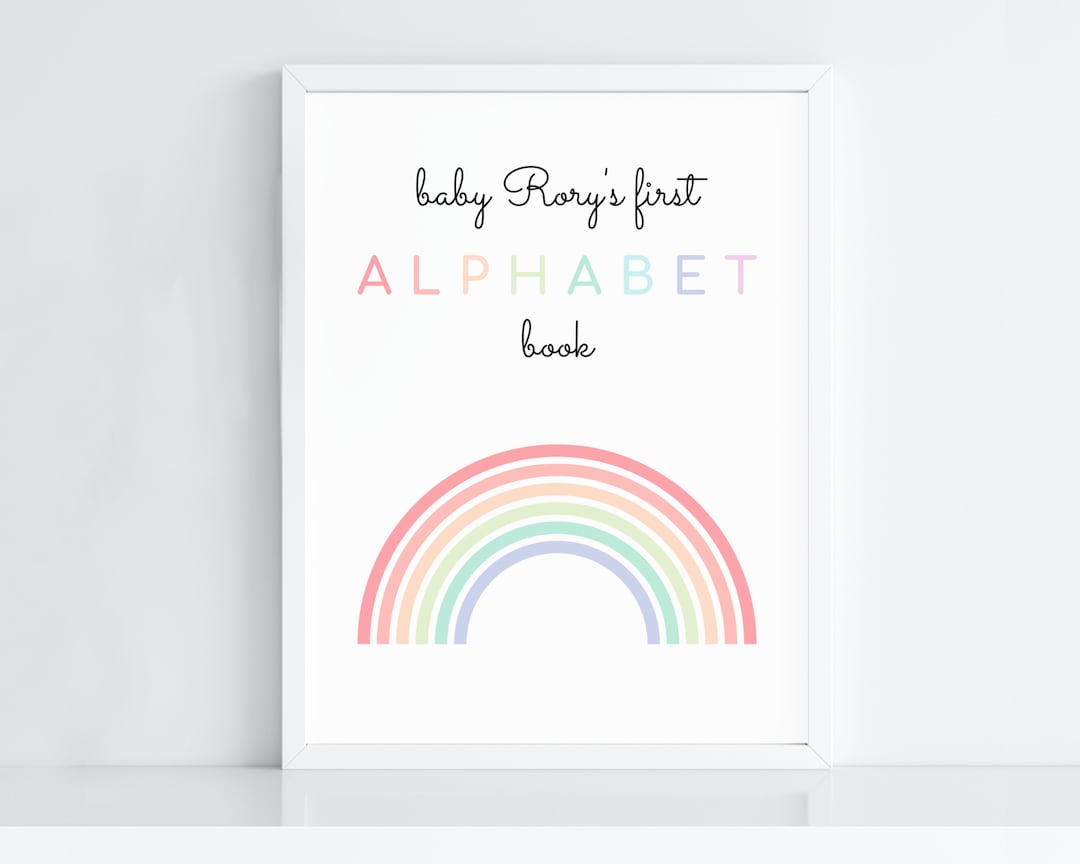 Baby ABC Book Baby Shower Baby Alphabet Book With Custom Cover - Etsy