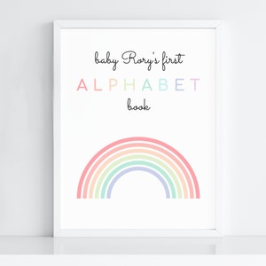 Baby ABC Book Baby Shower Baby Alphabet Book With Custom Cover - Etsy