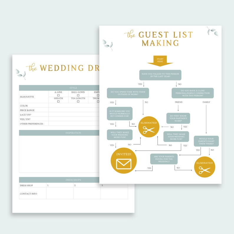 Bruiloft Planner Printable Bruiloft Checklist Trouwdag - Etsy Nederland