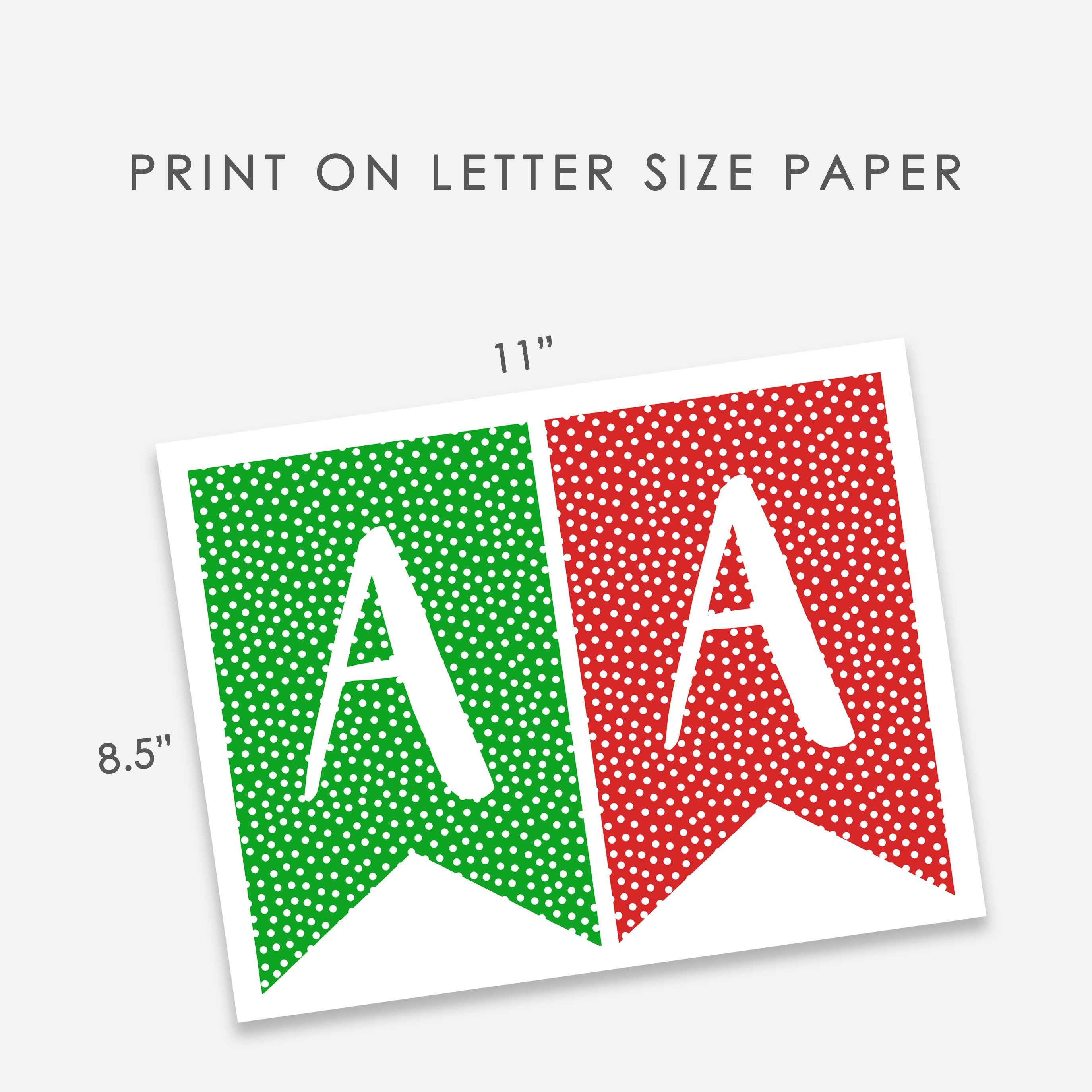 Printable Christmas Banner Alphabet A-Z Christmas Banner - Etsy