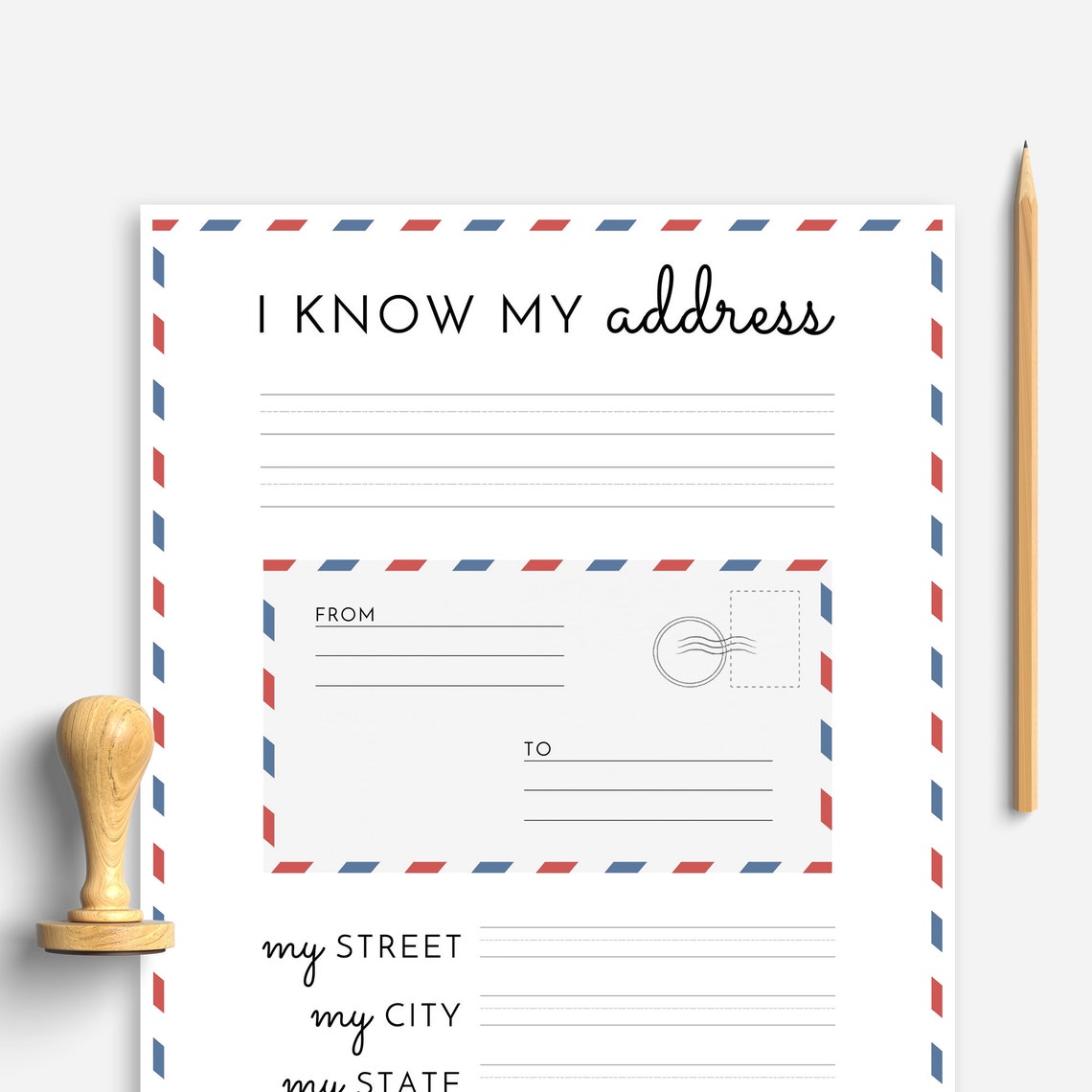 My Address Worksheet Printable - Etsy