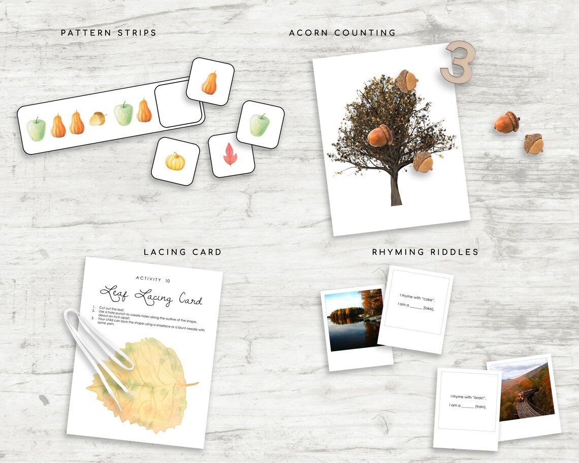 Autumn Montessori Printable Fall Bundle Preschool - Etsy