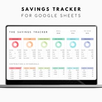 Savings Tracker Spreadsheet: Google Sheets Sinking Funds Planner ...