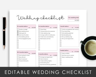 Wedding to Do List Google Sheets Spreadsheet Wedding Planner - Etsy