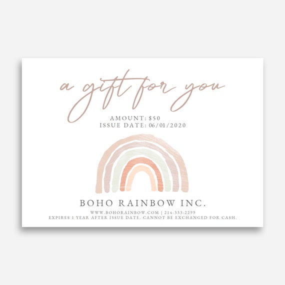 Kadobon Sjabloon Cadeaubon Template Voucher Template - Etsy Nederland