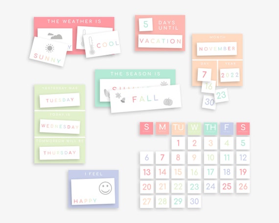 Morning Board Classroom Calendar Circle Time Board - Etsy