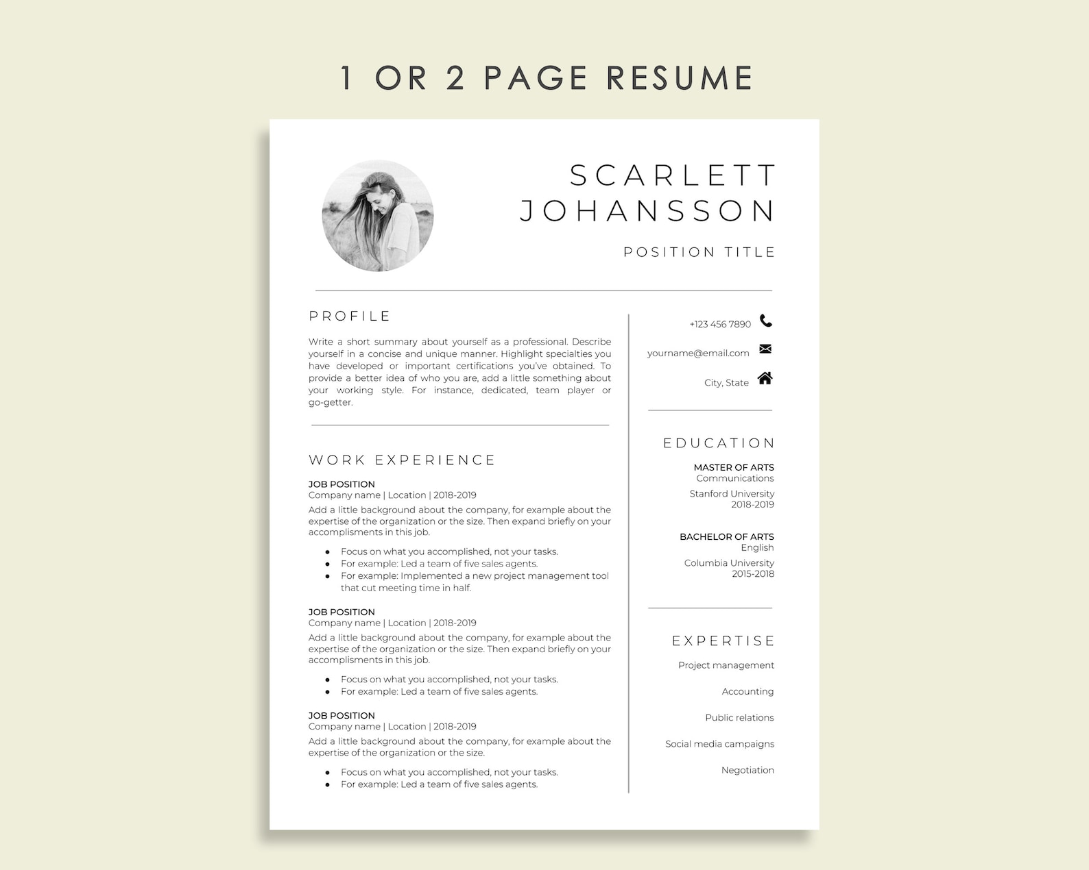 Google Docs Resume Template With Picture, Photo Resume Template Google ...