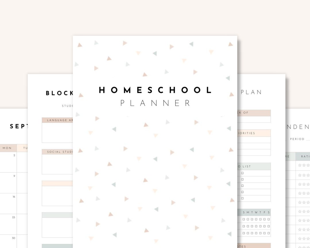 Homeschool Planner Printable 250 Pages Neutral Boho Colors - Etsy