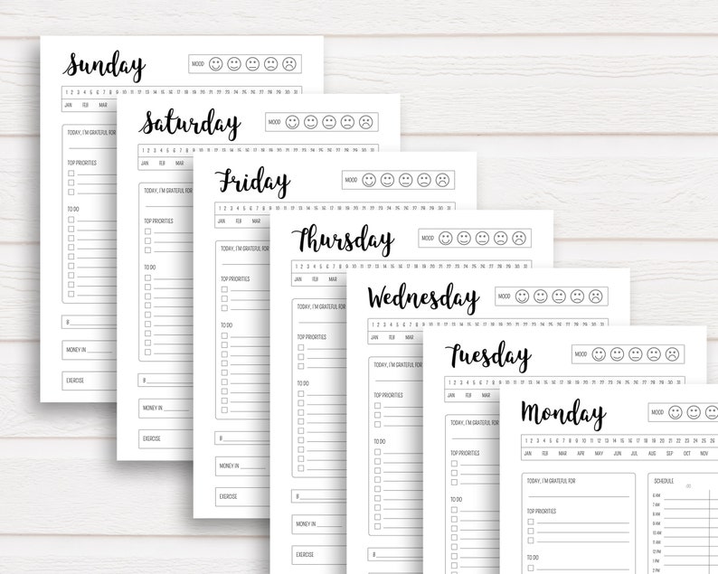 Agenda Download Dag Planner Pdf Dagplanner | Etsy