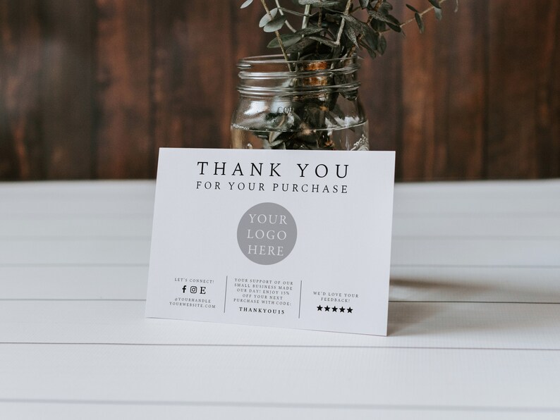 Bedankkaartje Bestelling Bedankt Voor Je Bestelling Kaart - Etsy Nederland