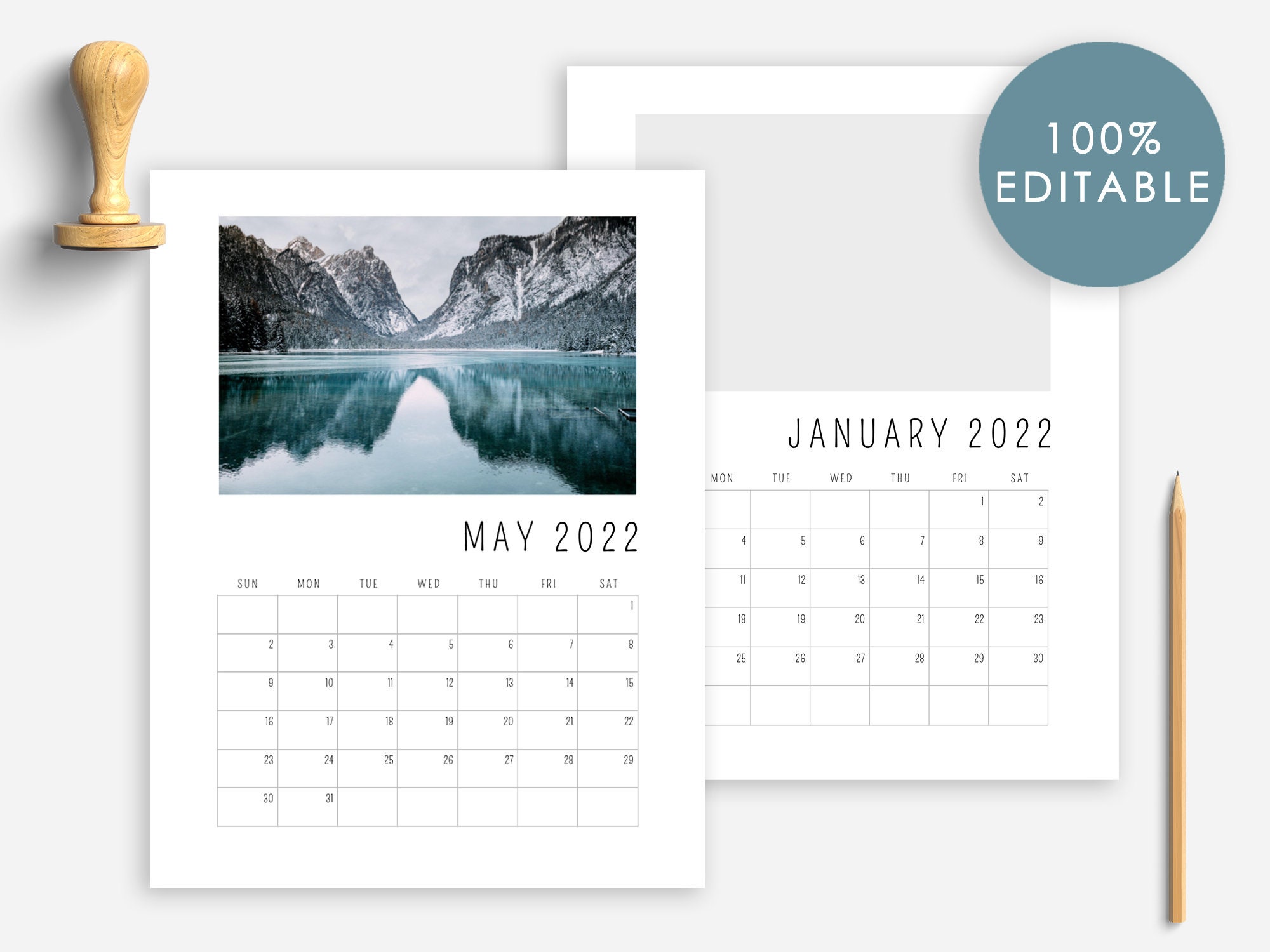 Editable Calendar 2022 Google Docs Customize And Print
