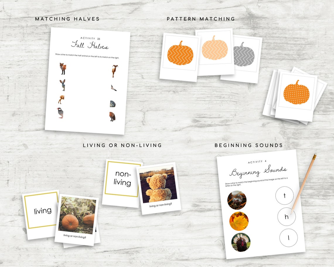 Autumn Montessori Printable Fall Bundle Preschool - Etsy