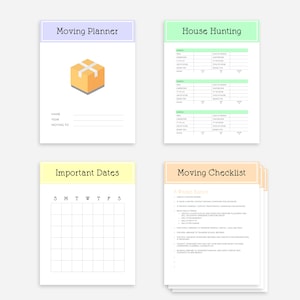 Moving Planner Printable, Moving Printable, Printable Moving Binder ...