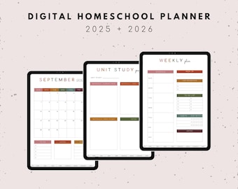 Homeschool Planner Printable, Homeschool Planner, 2024 2025 2026 ...