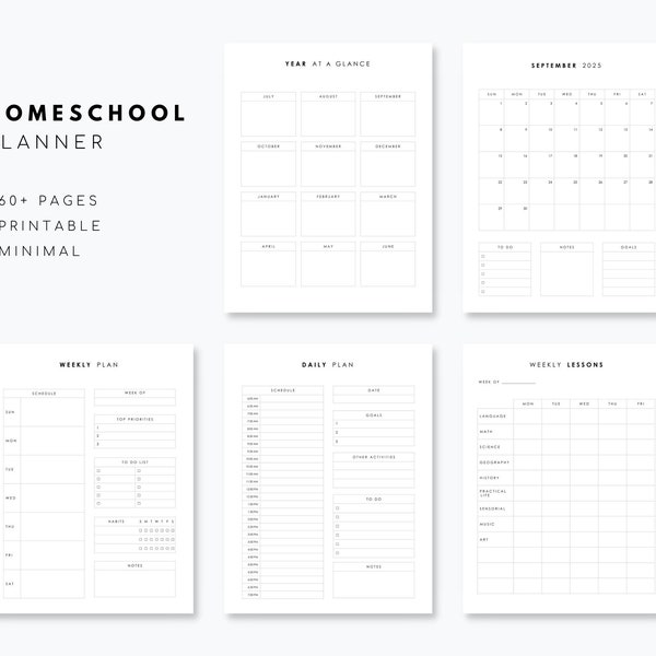 Homeschool Planner Printable - Etsy
