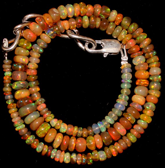 Opal Beaded Necklace Jewelry Crystal Necklace Opal Jewelry | Etsy