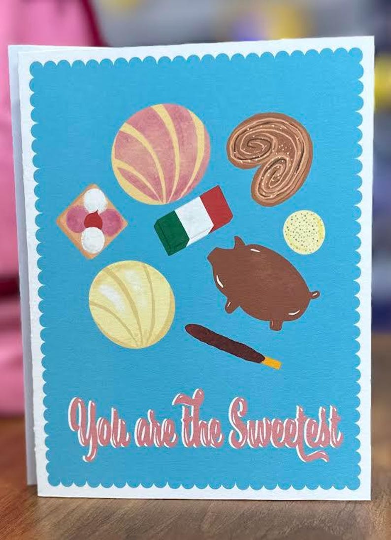 Mexican Pan Sweets Greeting Card Thank You Instant Download Digital ...