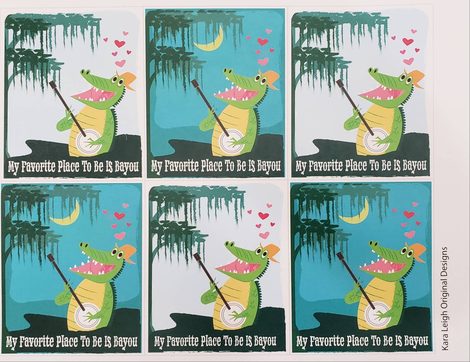 Alligator Valentine Cards, Set of 6, Children's Valentine Cards ...