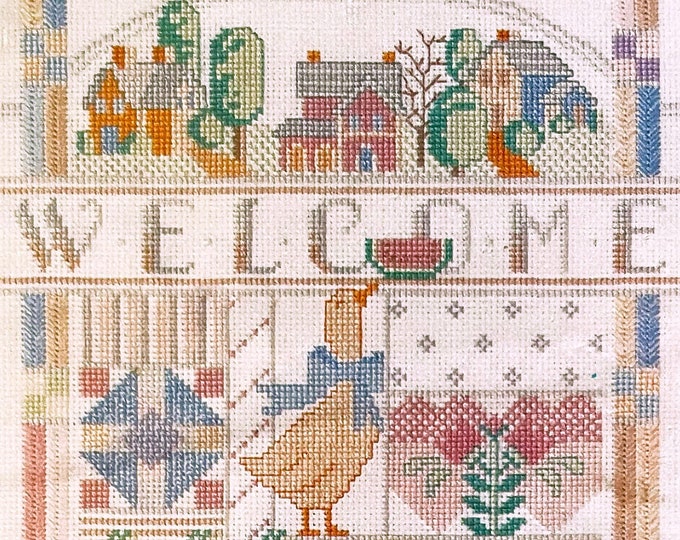 WELCOME SAMPLER Counted Cross Stitch Kit 10x20 Designed by Nancy Rossi ...