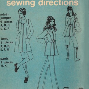 Bust 34 UNCUT Mod Mini Jumper, Tunic & Pants Pattern - Simplicity 9582 ...