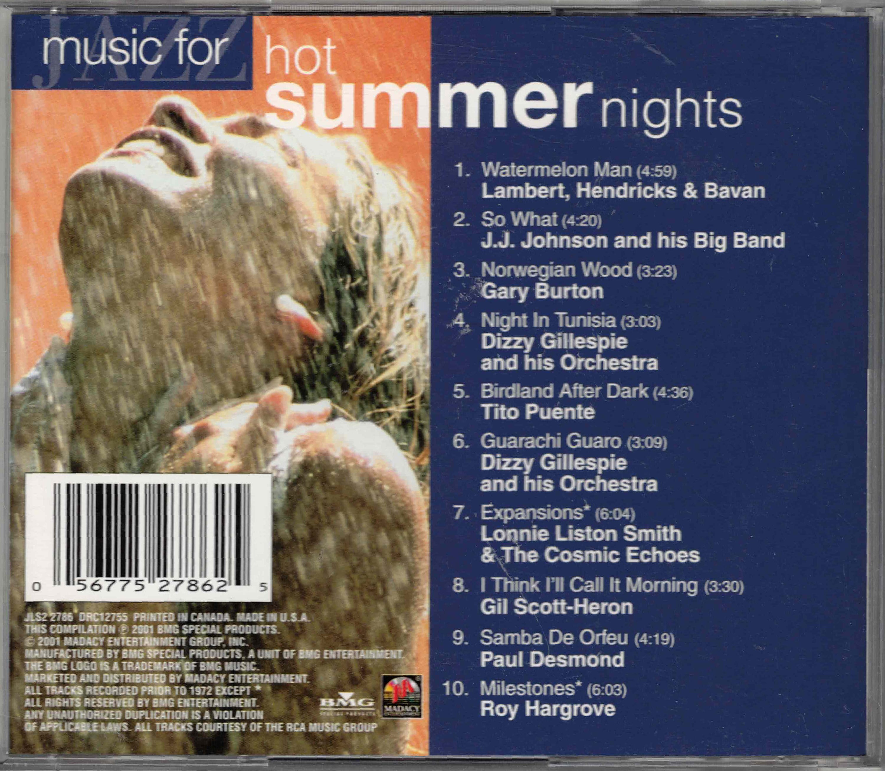 Music for Hot Summer Nights CD / 10 Jazz Classics / Vintage 2001 - Etsy