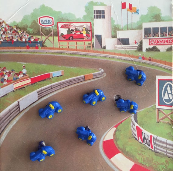 Avon Roaring RACE CAR BUTTONS / Set of 6 Blue Buttons for | Etsy