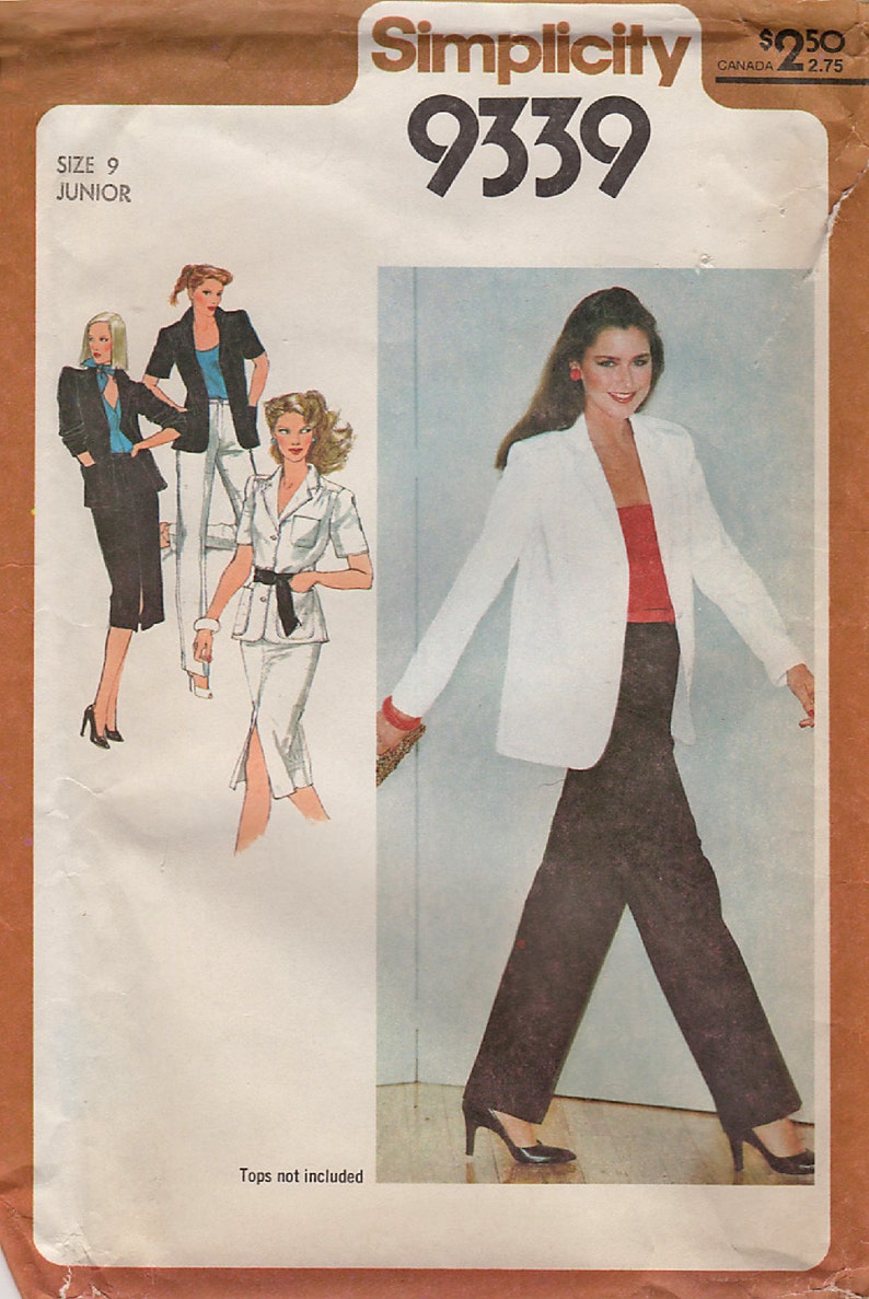 Bust 32 UNCUT Wardrobe Pattern - Skirt, Pants & Shirt or Jacket ...