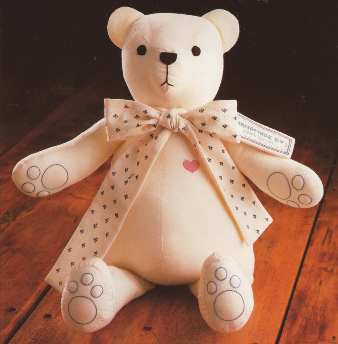 SUNNY BEAR Stitchery Kit / 17 Stuffed Bear to Embroider - Etsy