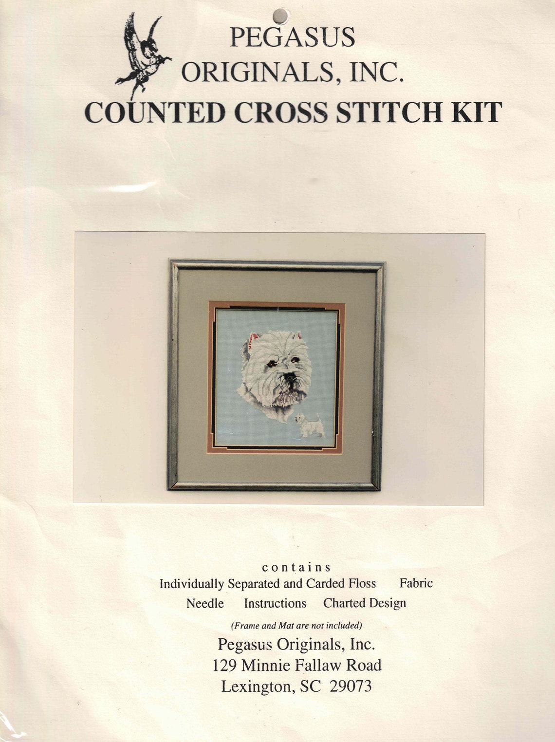 WESTIE PORTRAIT - West Highland Terrier Counted Cross Stitch Kit ...