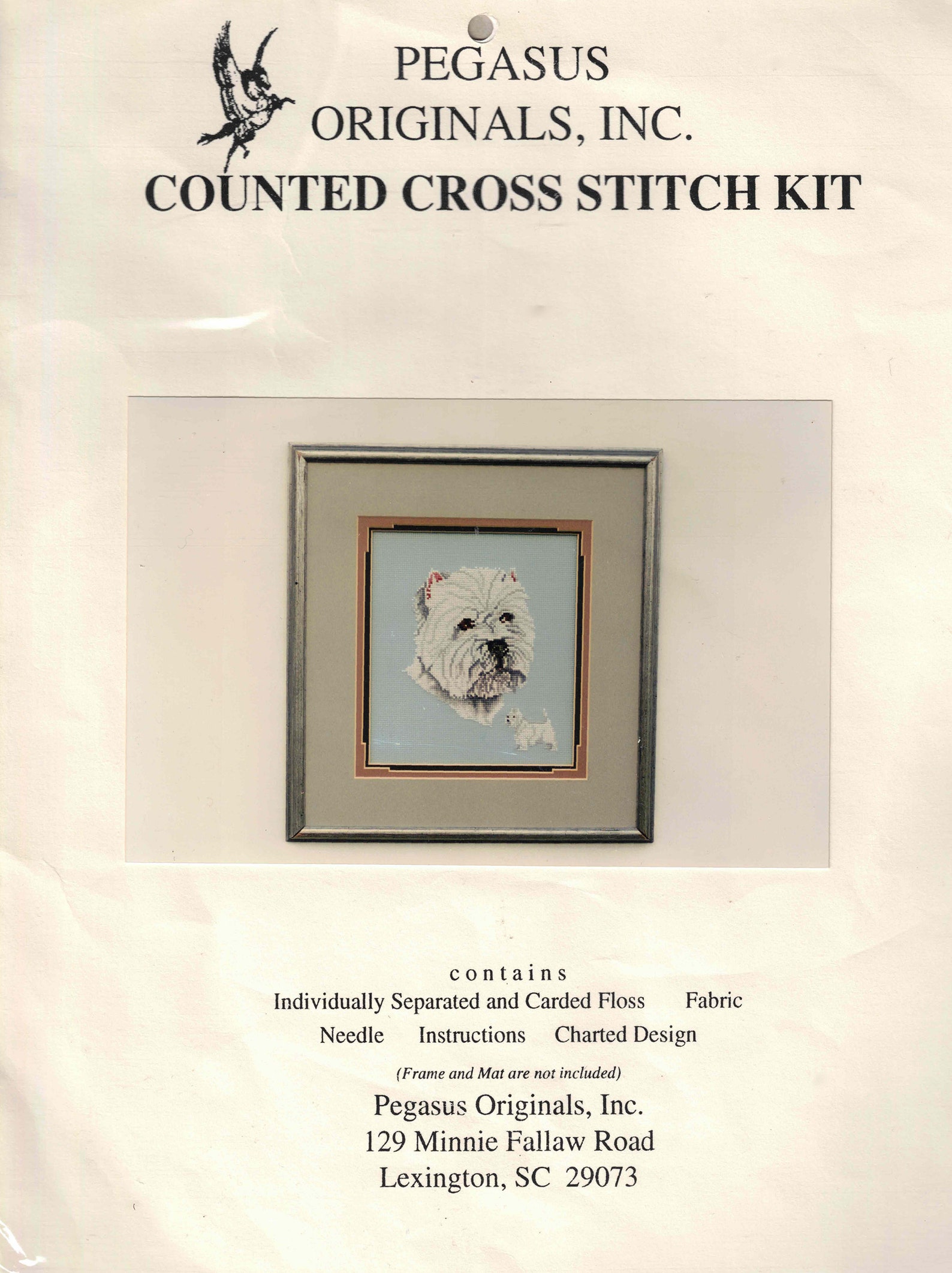 WESTIE PORTRAIT - West Highland Terrier Counted Cross Stitch Kit ...
