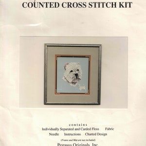 WESTIE PORTRAIT - West Highland Terrier Counted Cross Stitch Kit ...