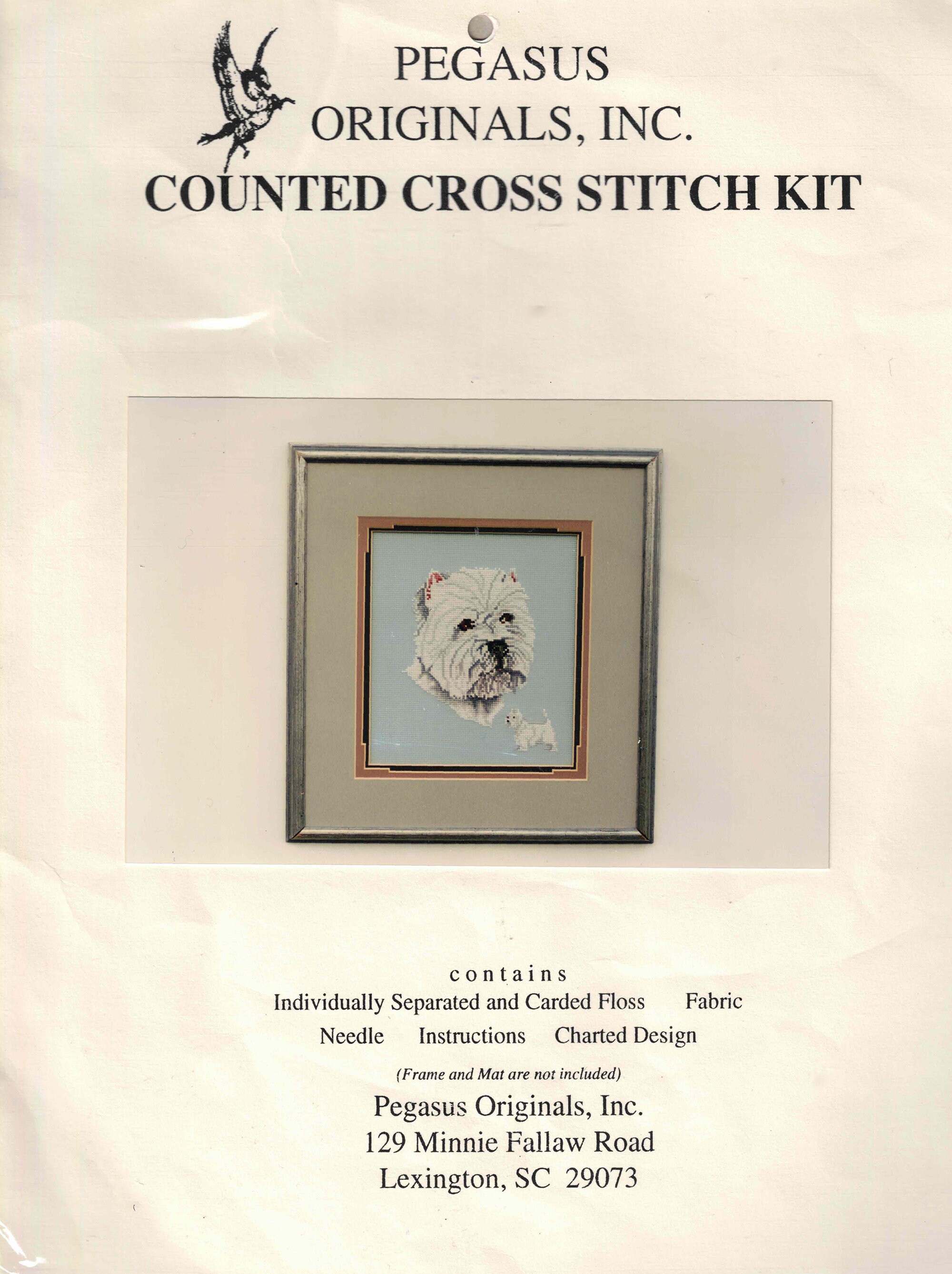 WESTIE PORTRAIT - West Highland Terrier Counted Cross Stitch Kit ...