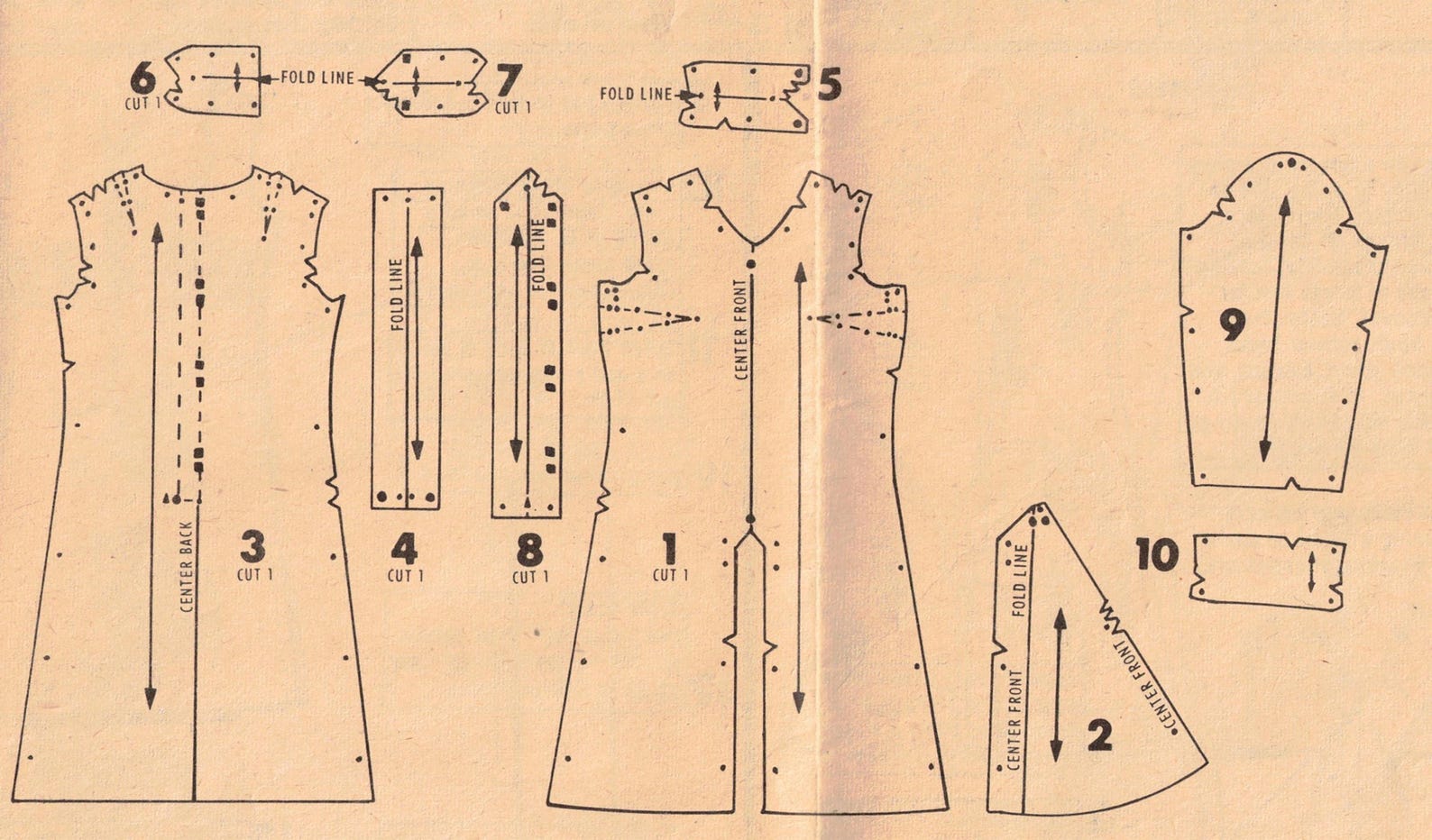 Bust 38 Patou MOD Designer Dress Sewing Pattern - Vogue Paris Original ...