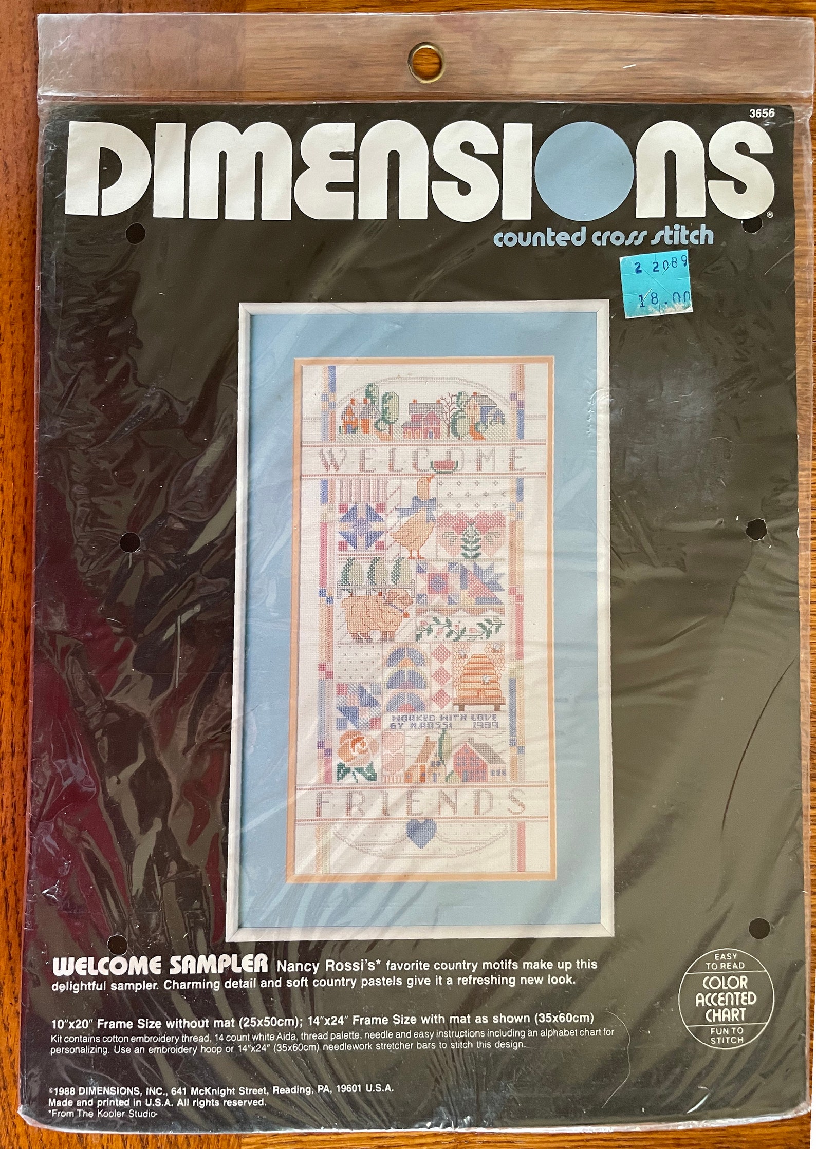 WELCOME SAMPLER Counted Cross Stitch Kit 10x20 Designed by - Etsy