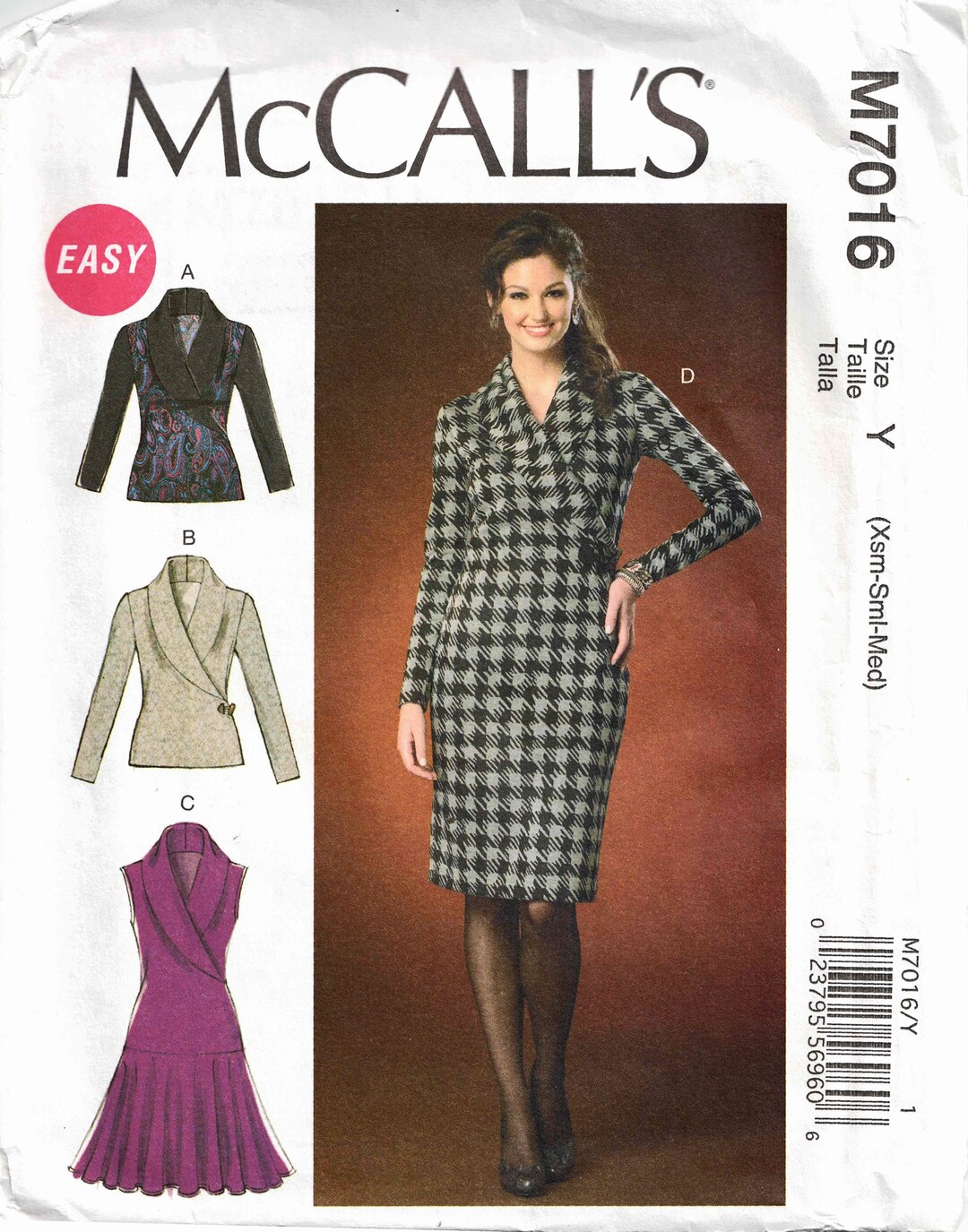 Size 4-14 Misses' Surplice Tops & Dresses Sewing Pattern for Knit ... Size 4-14 Misses' Surplice Tops & Dresses Sewing Pattern for Knit ...