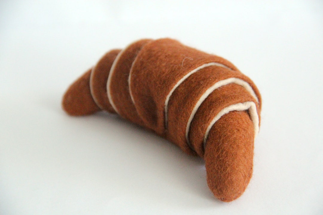 Croissant Hand-sewn From Felt for Play Kids Kitchen, Play Food, Toy ...