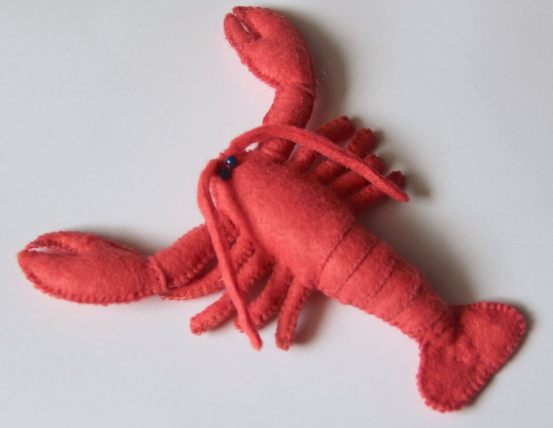 Lobster Sewn From Felt for Play Kids Kitchen, Play Food, Toy Food, Felt ...