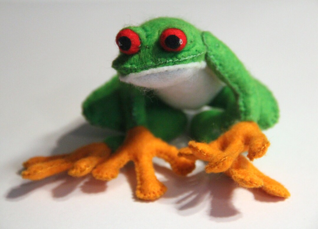 Felt Frog, Red-eyed Tree Frog Hand-sewn, Felt Toy, Felt Animal - Etsy