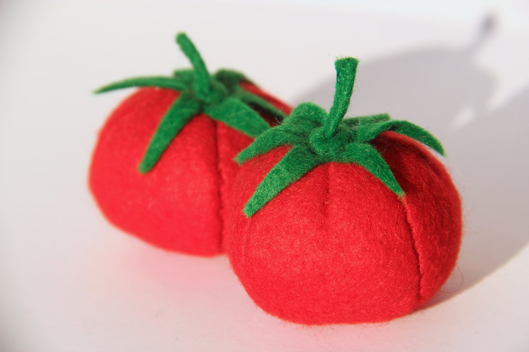 Felt Tomatoes Hand-sewn for Play Kids Kitchen, Play Food, Toy Food ...