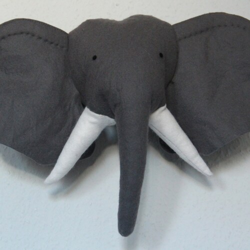 Felt Elephant Head Stuffed Elephant Head Kids Room Head - Etsy