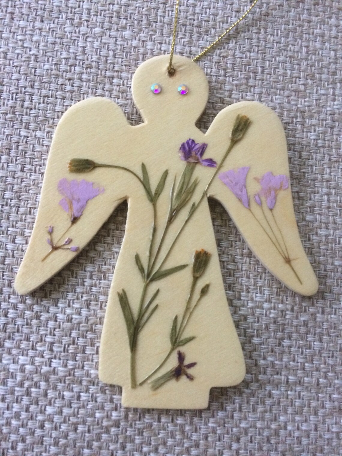 Unique Handmade Angel ornament Gift Real flowers gift | Etsy