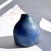 One-of-a-kind Blue Wood Fired Ceramic Vase – Handcrafted Pottery With ...