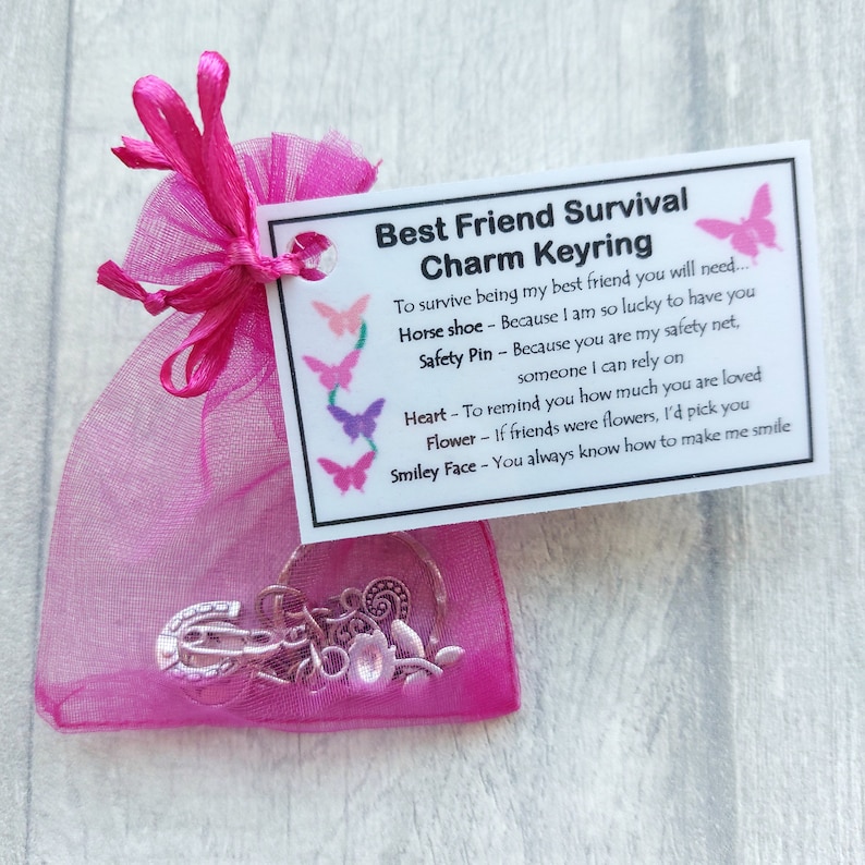 Friendship/ Best Friend Survival Charm Keyring or Bag Charm - Friend ...