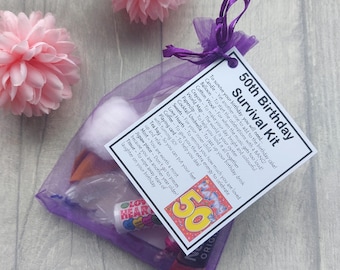 50th Birthday Survival Kit Novelty Gift - Fun 50th Birthday Gift, 50th ...