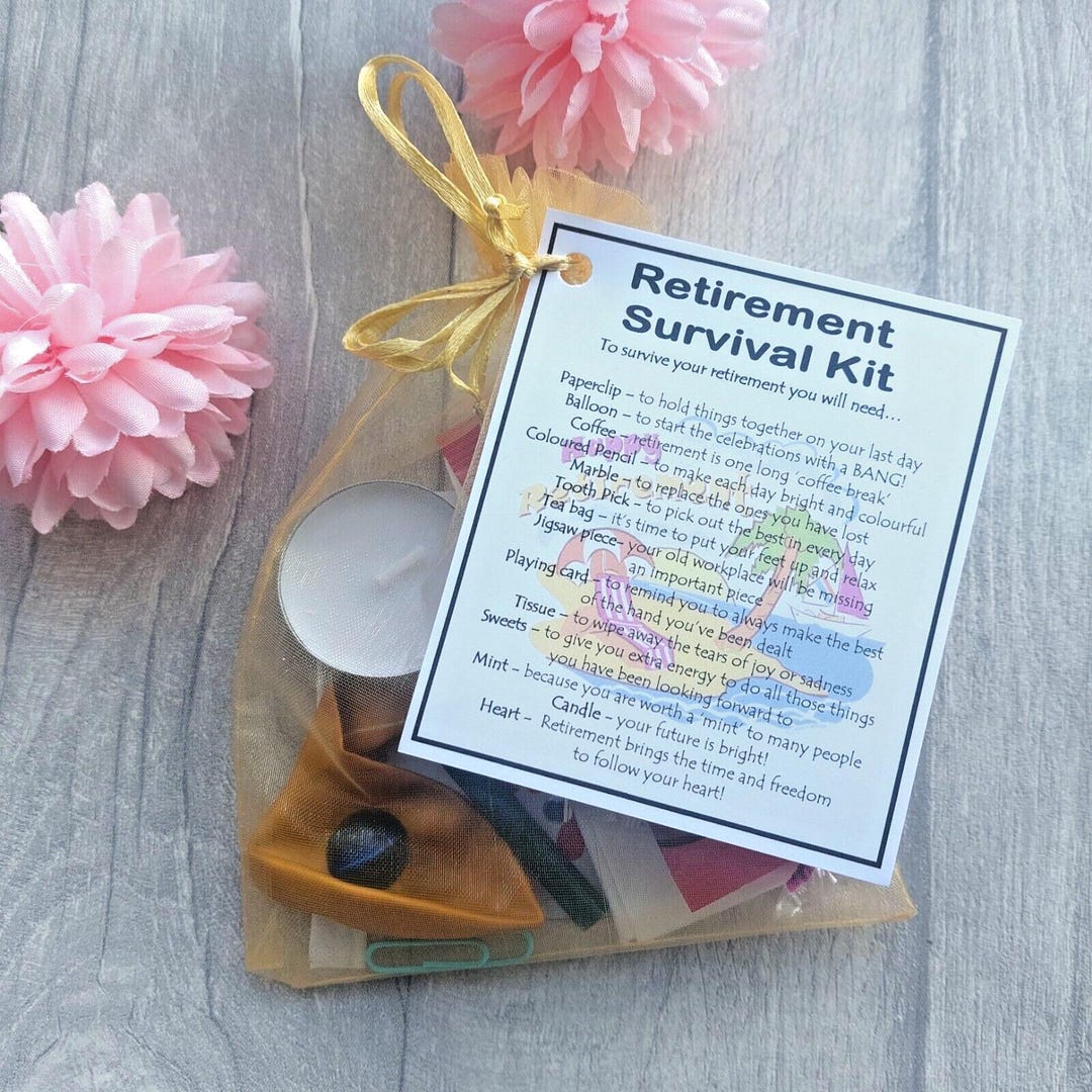 Retirement Survival Kit Novelty Gift - Fun Happy Retirement Gift ...