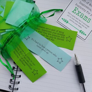 Exam Motivation Gift: Positive Quote Keepsake for Students. A Levels ...