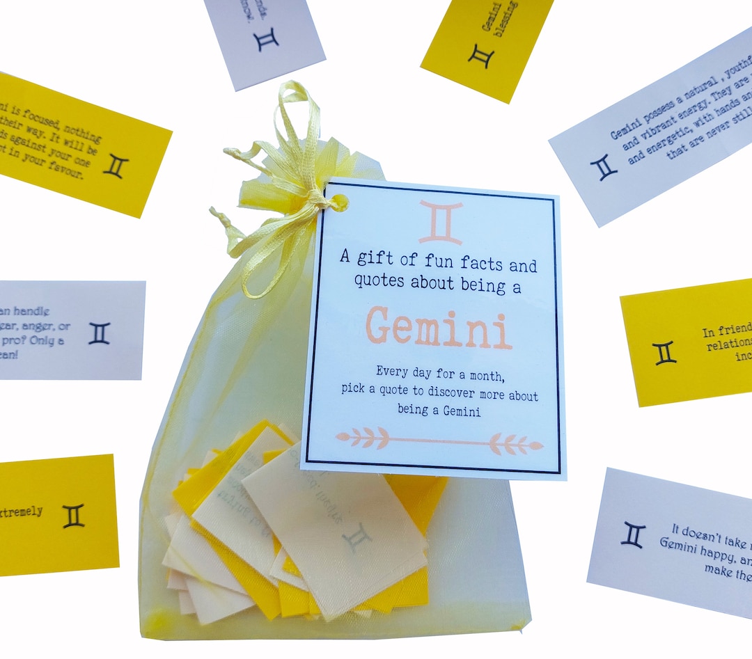 GEMINI Gift A Gift of Fun Facts and Quotes About Being a Gemini ...