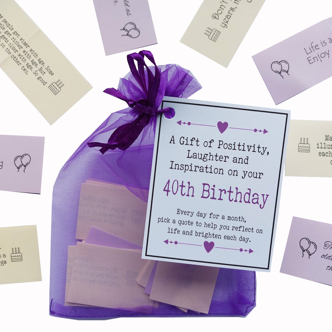 40th Birthday Quotes Gift of Positivity, Laughter and Inspiration. 31 ...