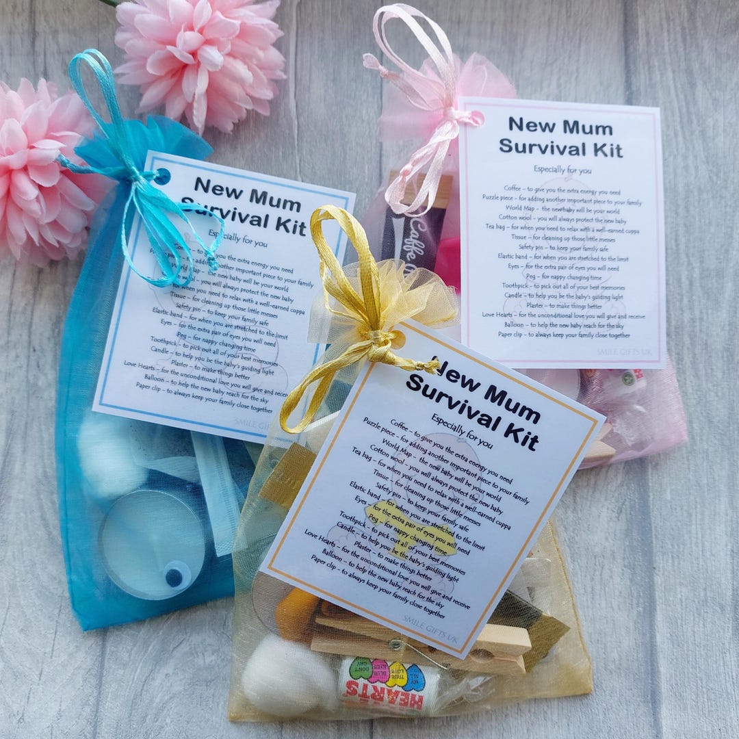 New Mum Survival Kit Gift. Fun Novelty Gift for a New Mum. Funny Baby ...