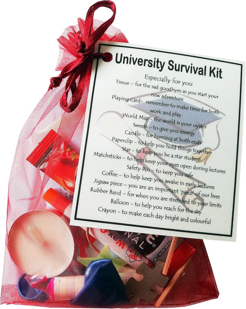 University Survival Kit Gift - Fun Novelty Gift for Starting University ...